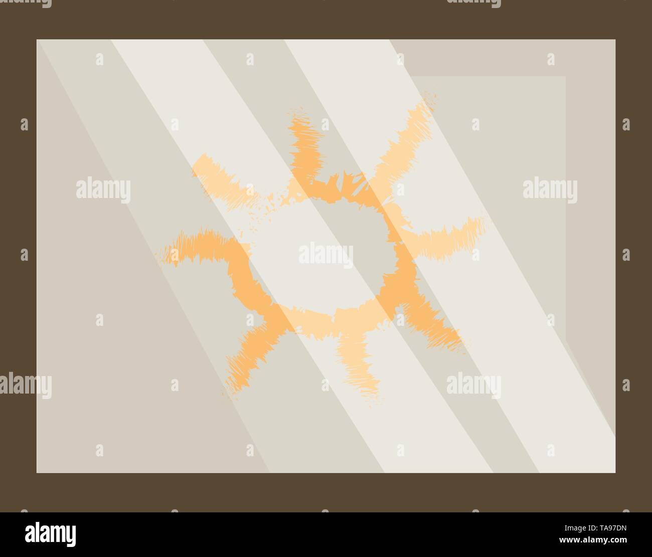 square picture with cute sun painted vector illustration design Stock ...