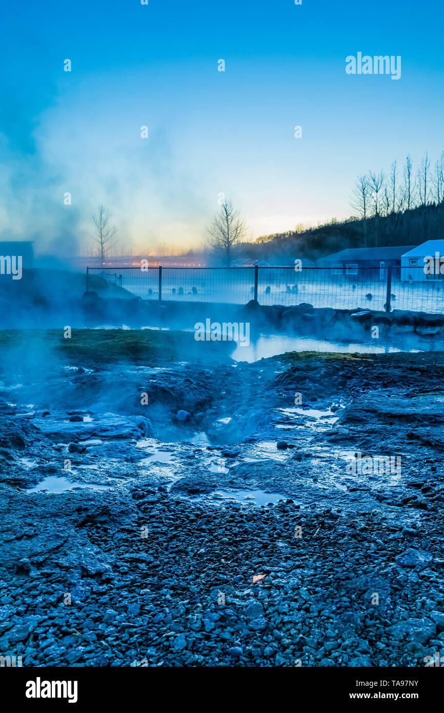 Soaking in a natural hot spring pool hi-res stock photography and ...