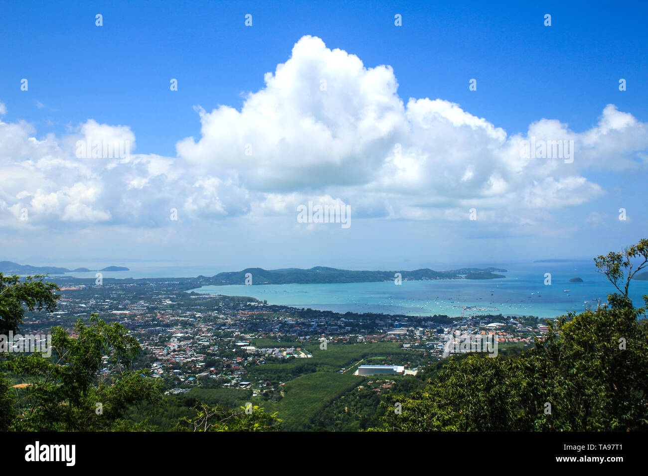 Phuket View Point to see ocean view of Phuket ,Thailand Stock Photo - Alamy
