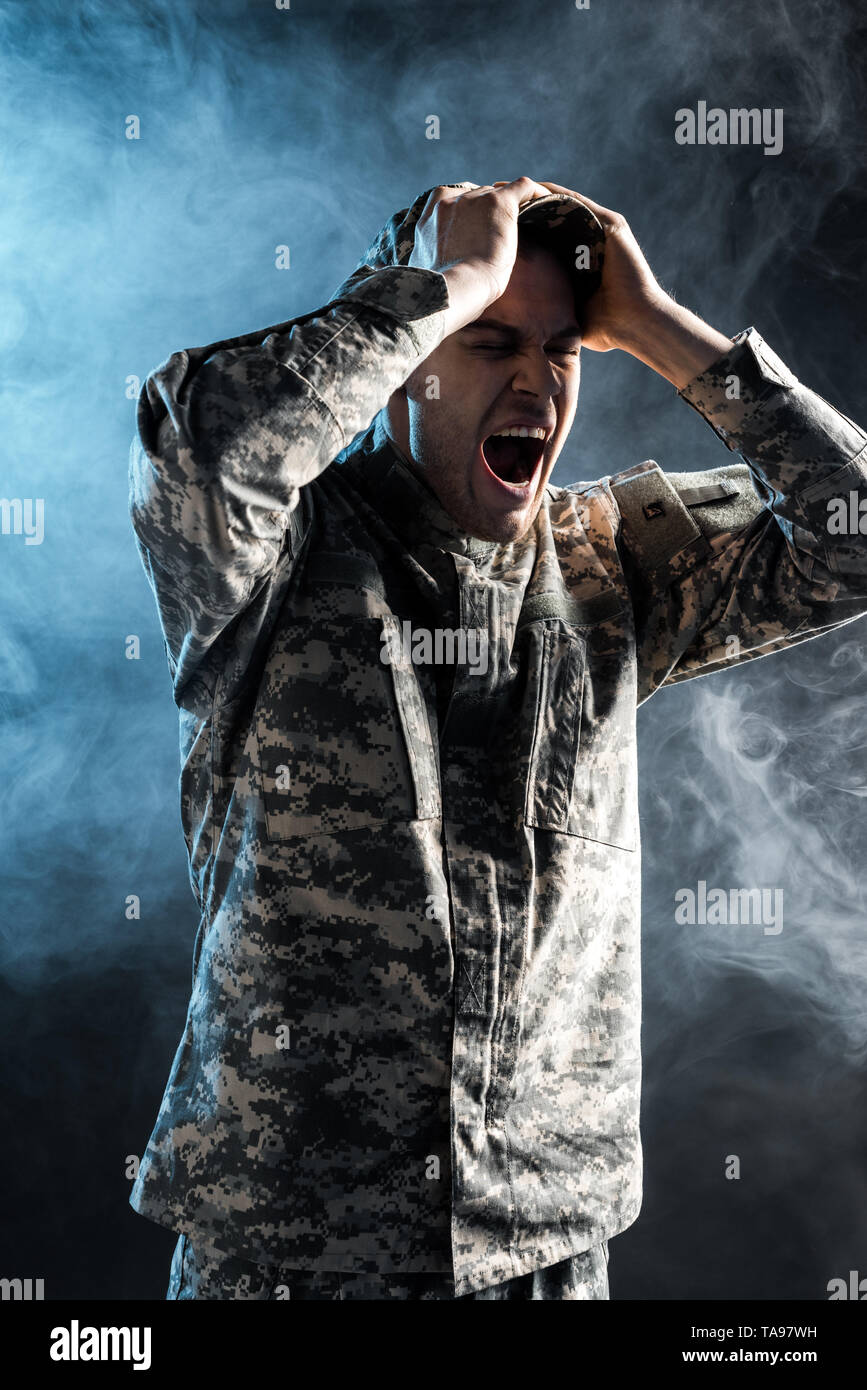 Emotional soldier hi-res stock photography and images - Alamy