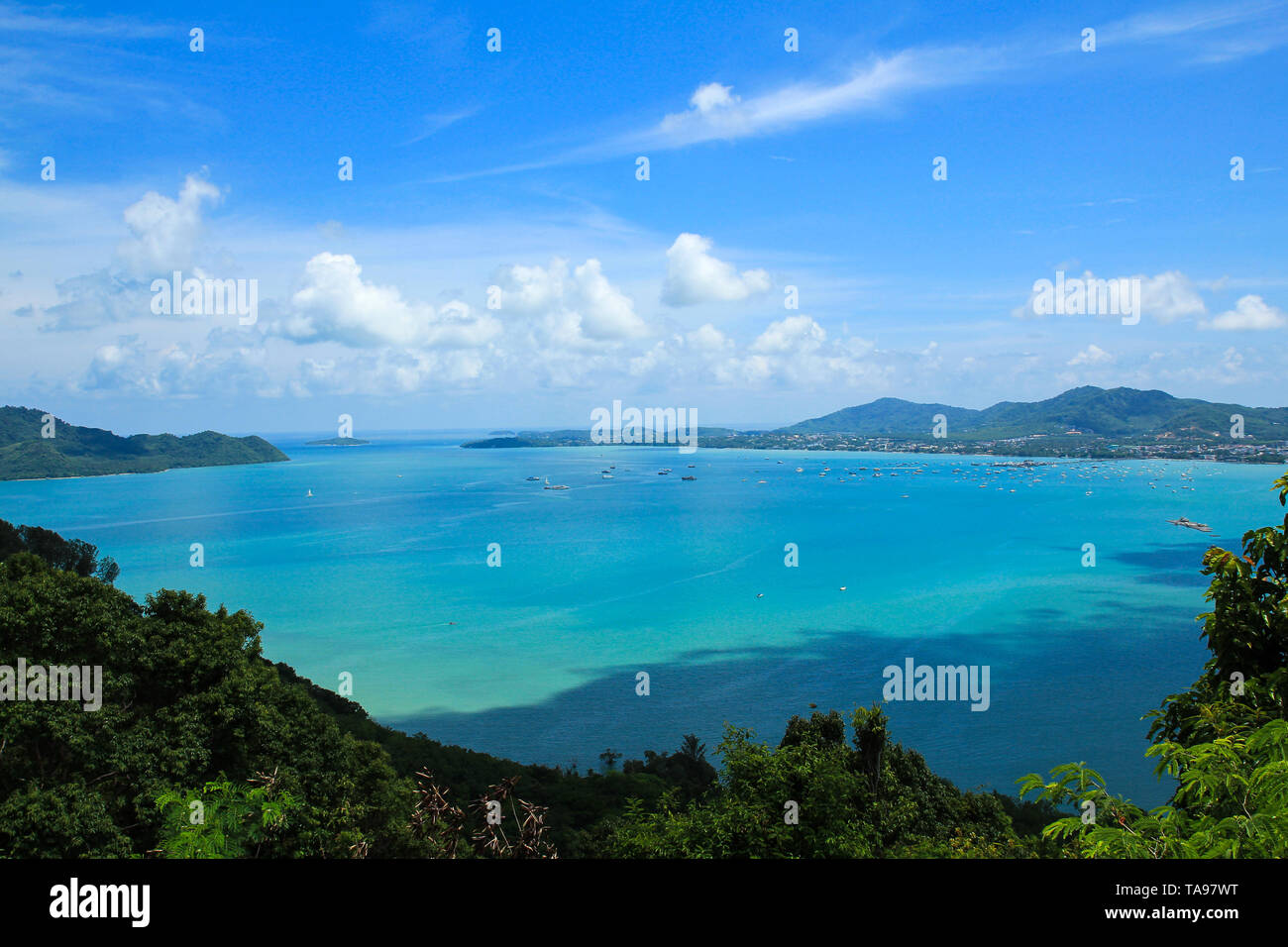 Phuket View Point to see ocean view of Phuket ,Thailand Stock Photo - Alamy
