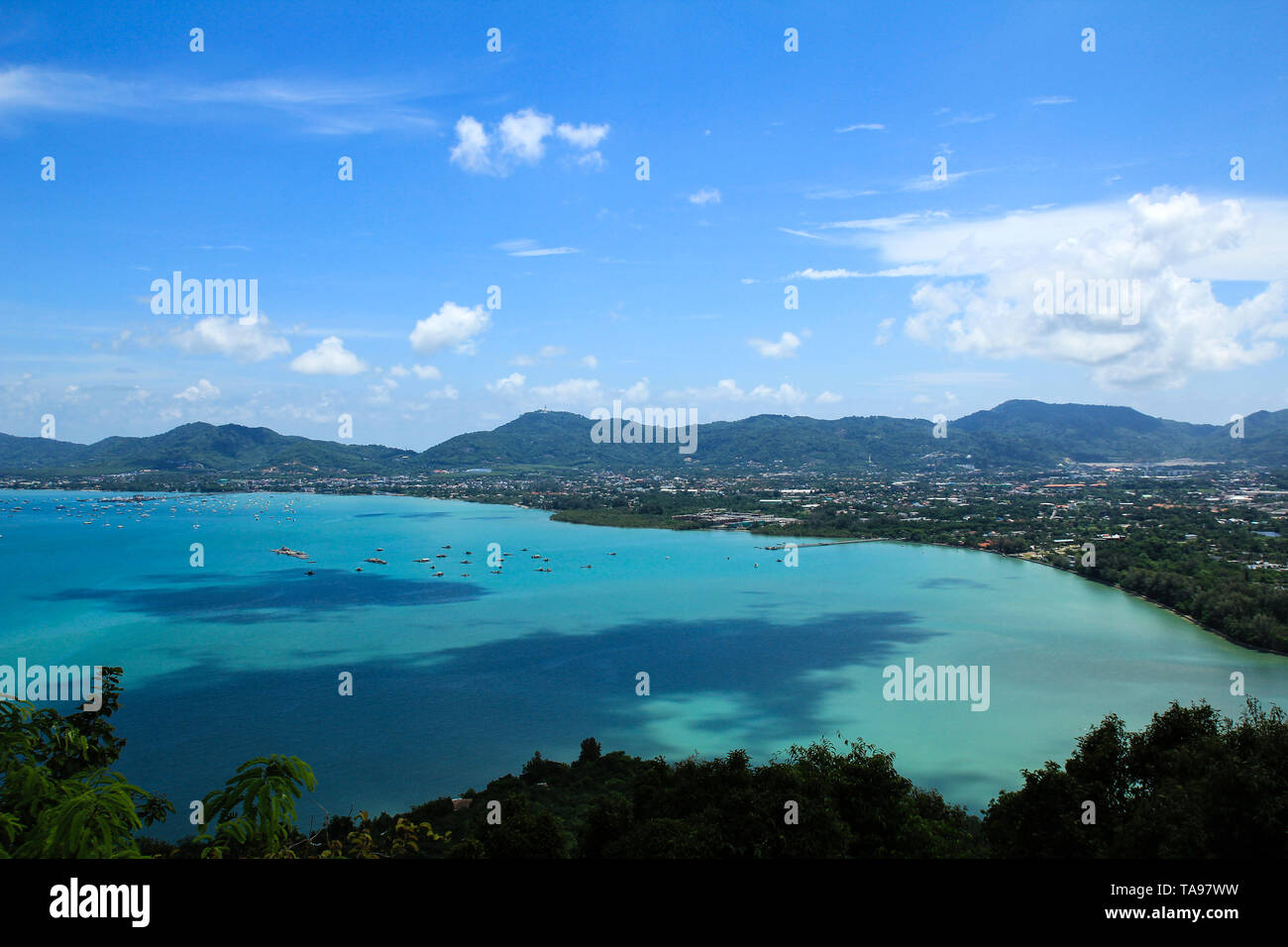 Phuket View Point to see ocean view of Phuket ,Thailand Stock Photo - Alamy