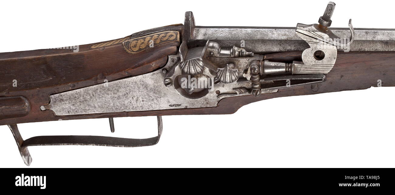 A German military wheellock rifle, circa 1600, by using old parts ...