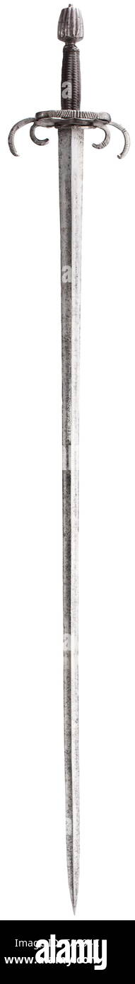 A Venetian crab-hilt sword, circa 1620 Double-edged blade of diamond ...