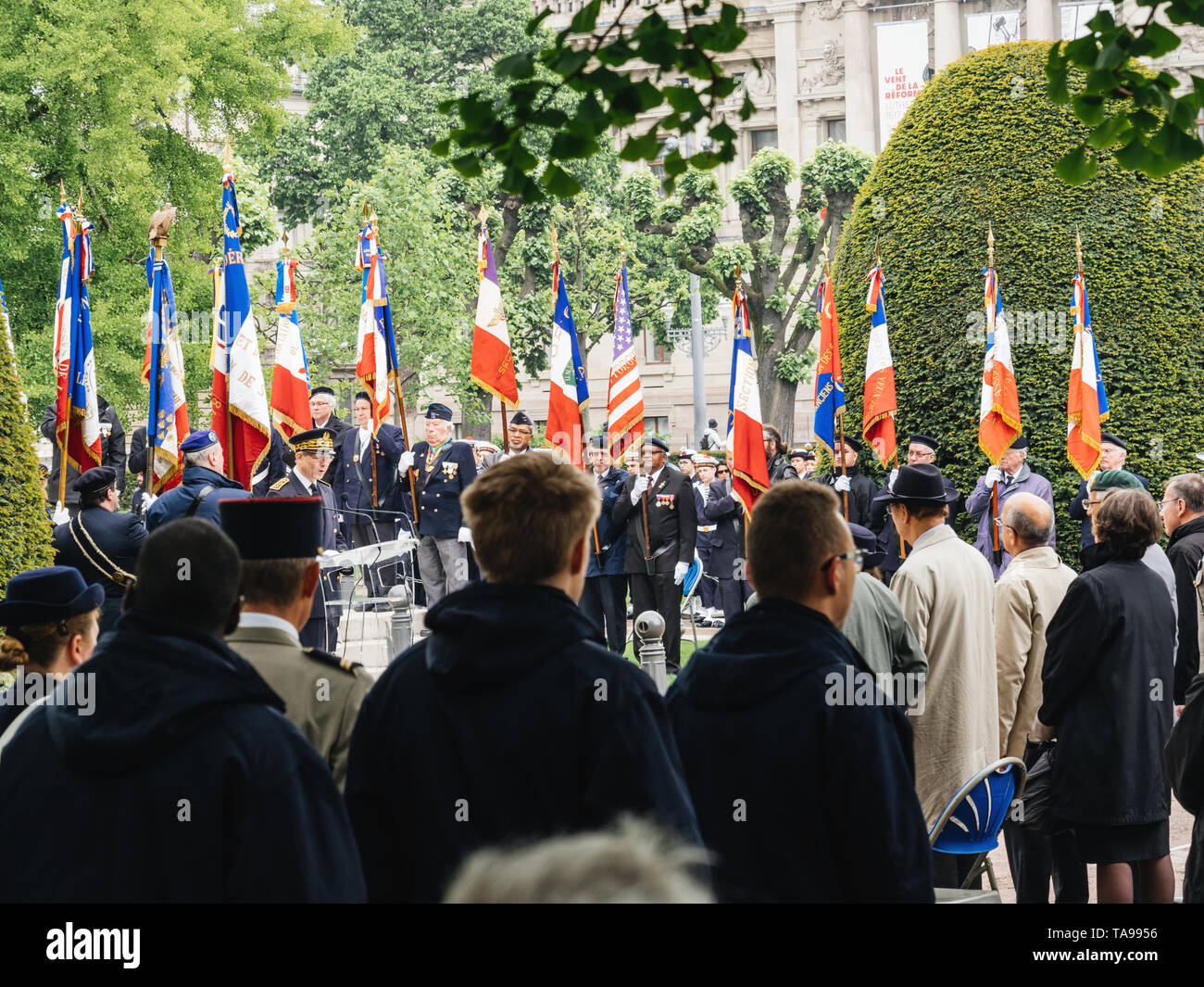STRASBOURG, FRANCE - MAY 8, 2017: Ceremony to mark Western allies World ...