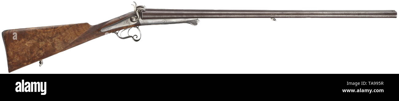 Civil long arms, early systems, double-barrelled shotgun, pinfire ...