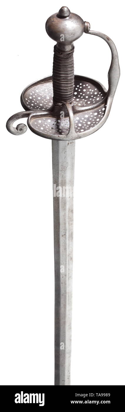 A North German cavalry sword, circa 1630 Double-edged blade of ...