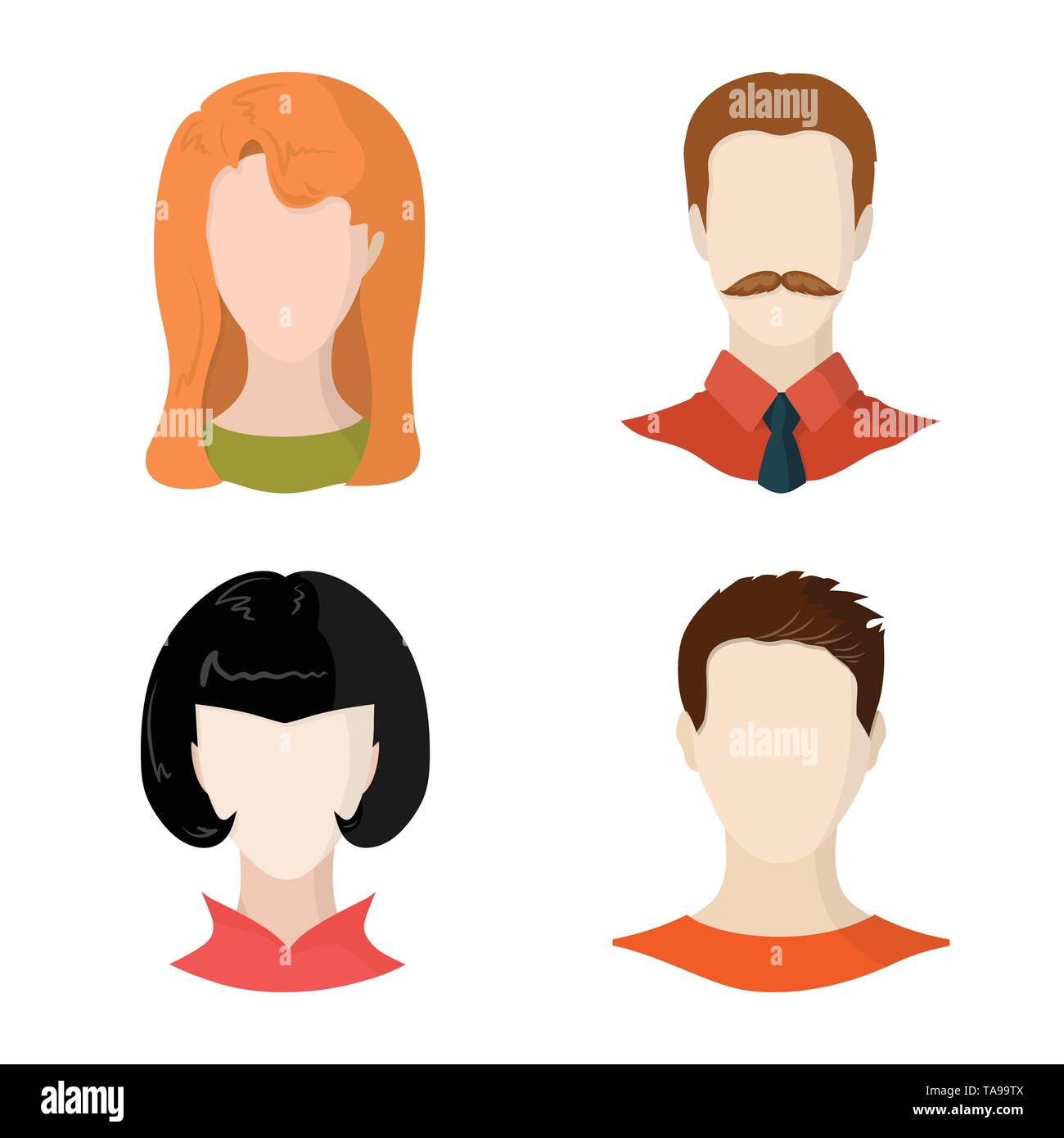 Vector design of avatar and dummy icon. Set of avatar and figure vector ...