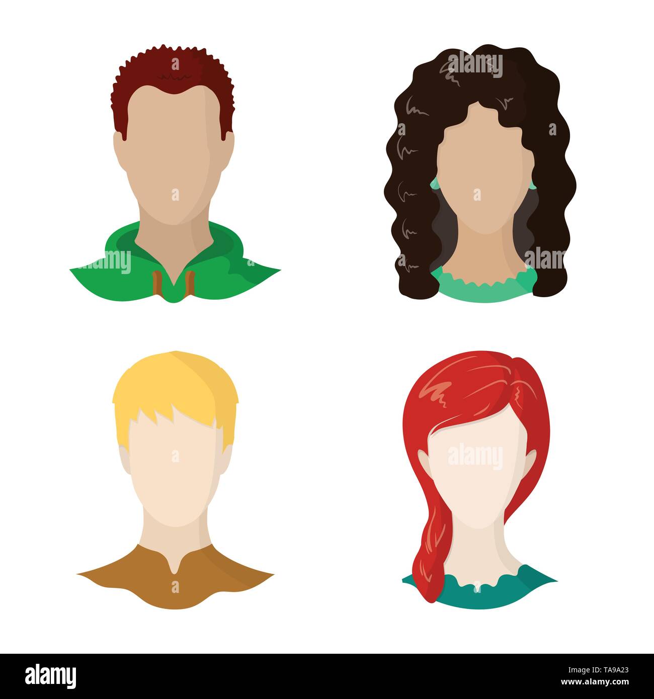Vector design of avatar and dummy sign. Collection of avatar and figure ...