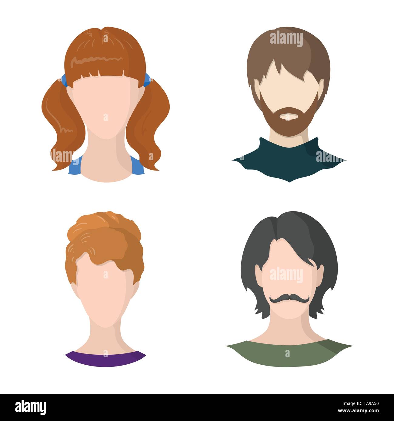 Vector illustration of avatar and dummy logo. Collection of avatar and ...