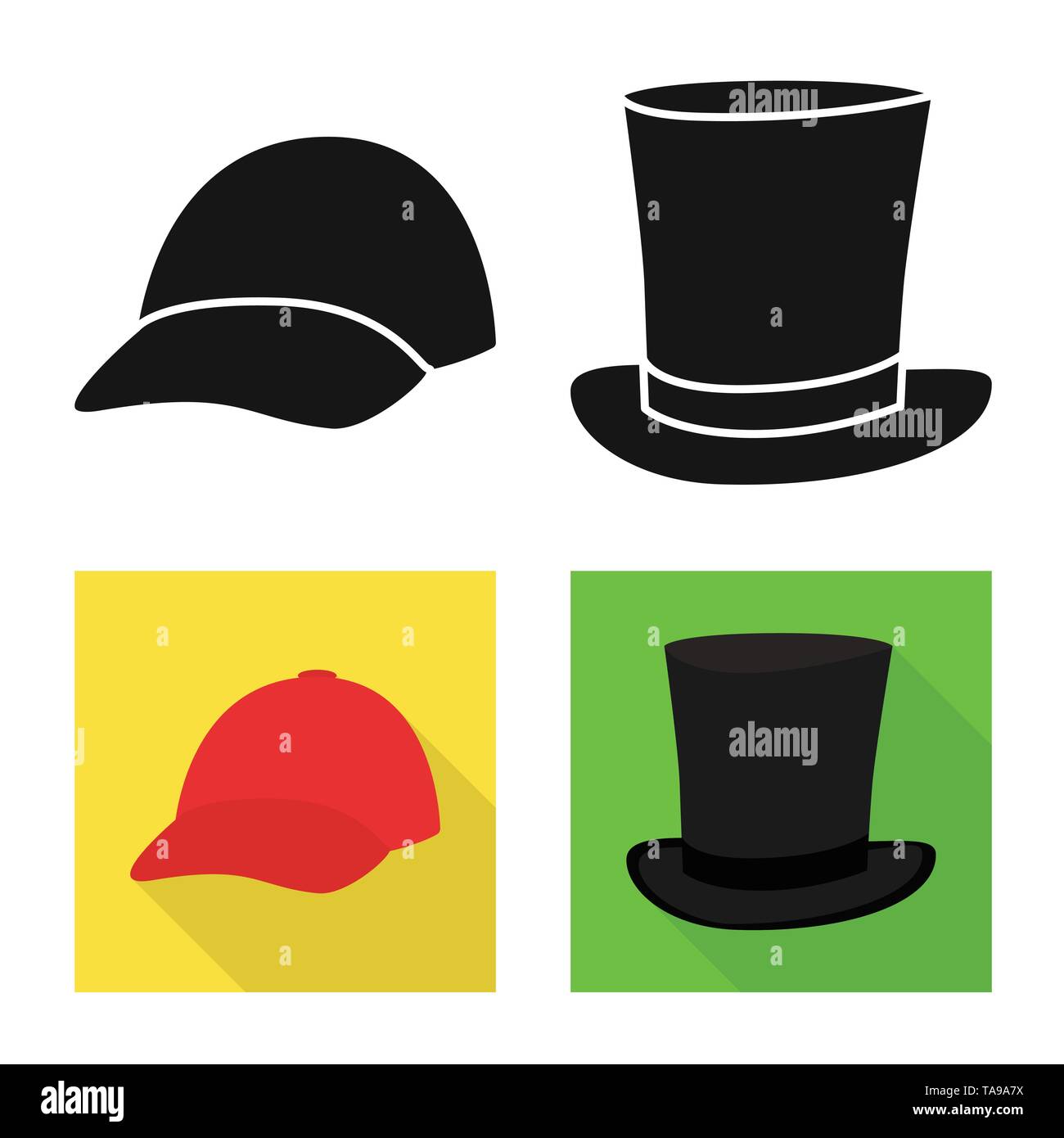 Vector design of clothing and cap symbol. Collection of clothing and ...