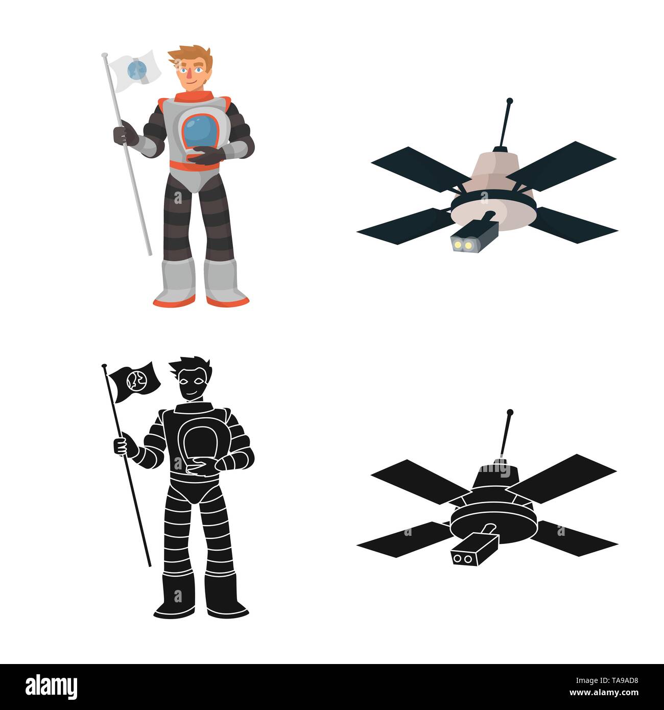 Vector design of astronomy and technology icon. Set of astronomy and ...