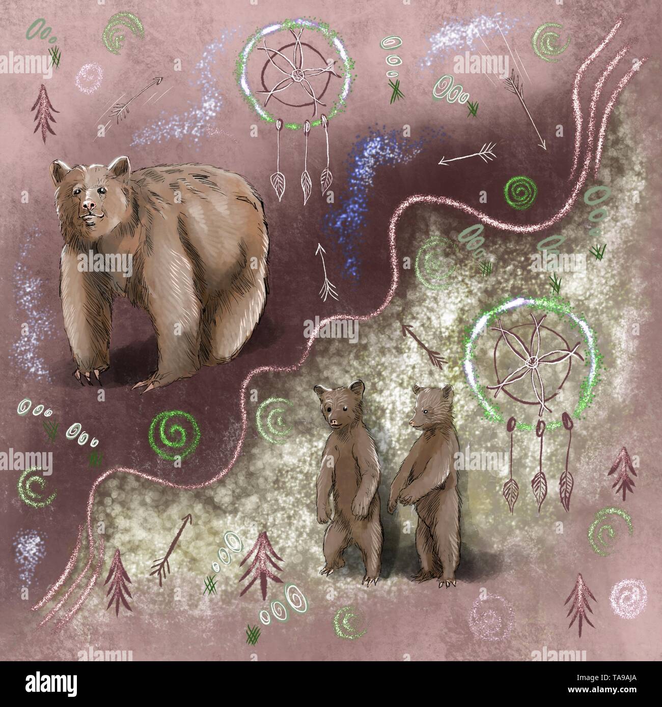 Bears pattern hi-res stock photography and images - Alamy