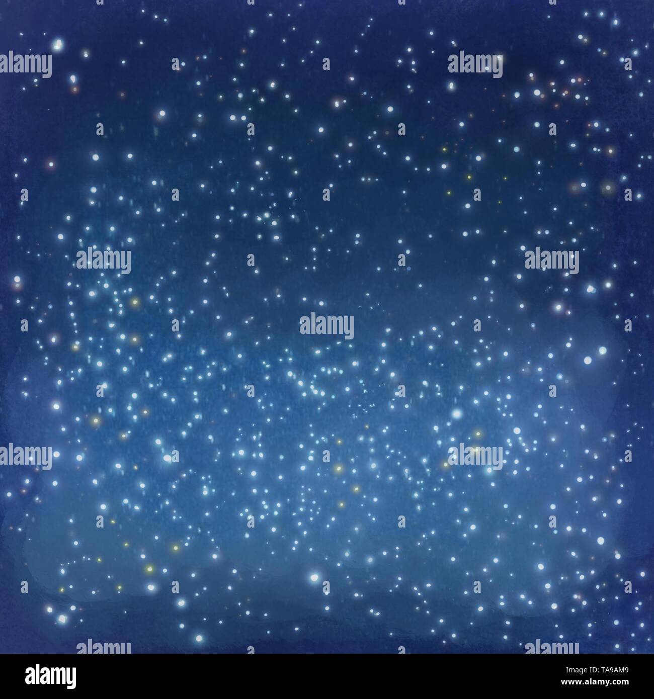 Hand drawn night sky illustration Stock Photo - Alamy