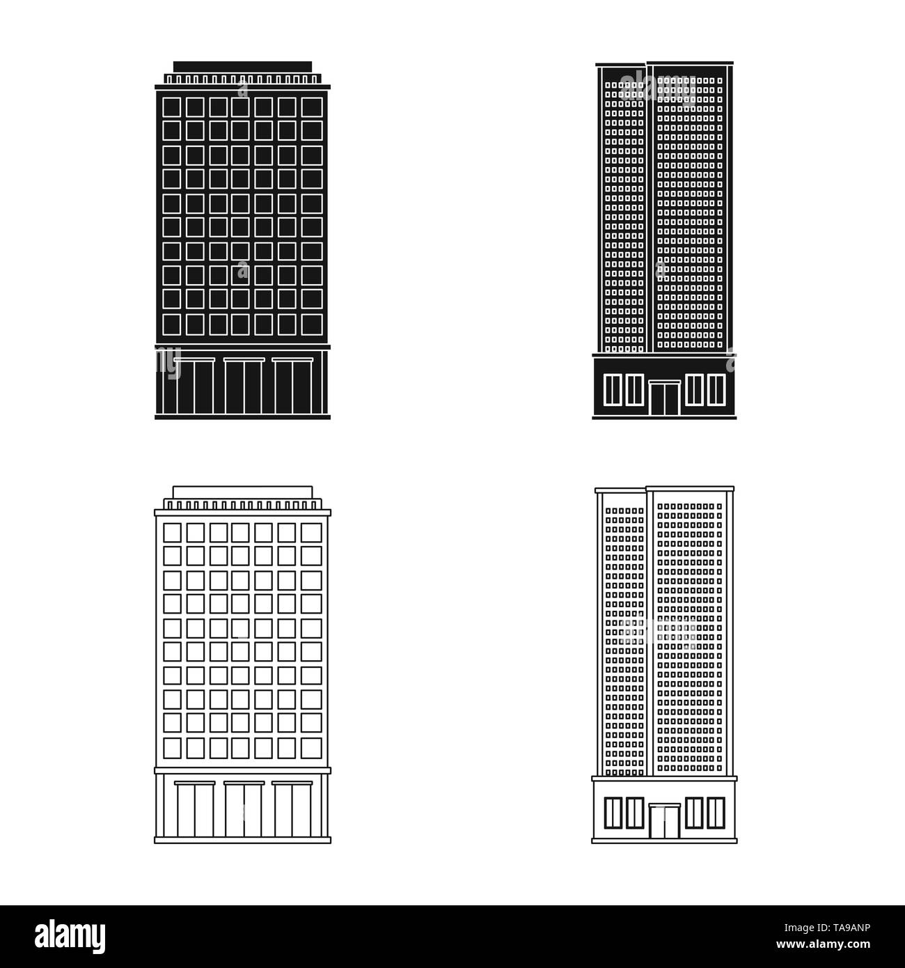Vector design of municipal and center logo. Collection of municipal and ...