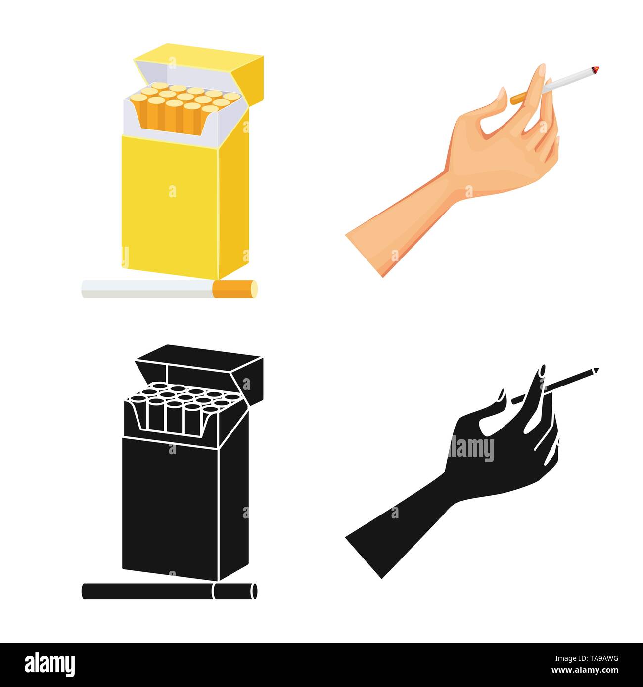 Pack hand addiction arm Stock Vector Images - Alamy