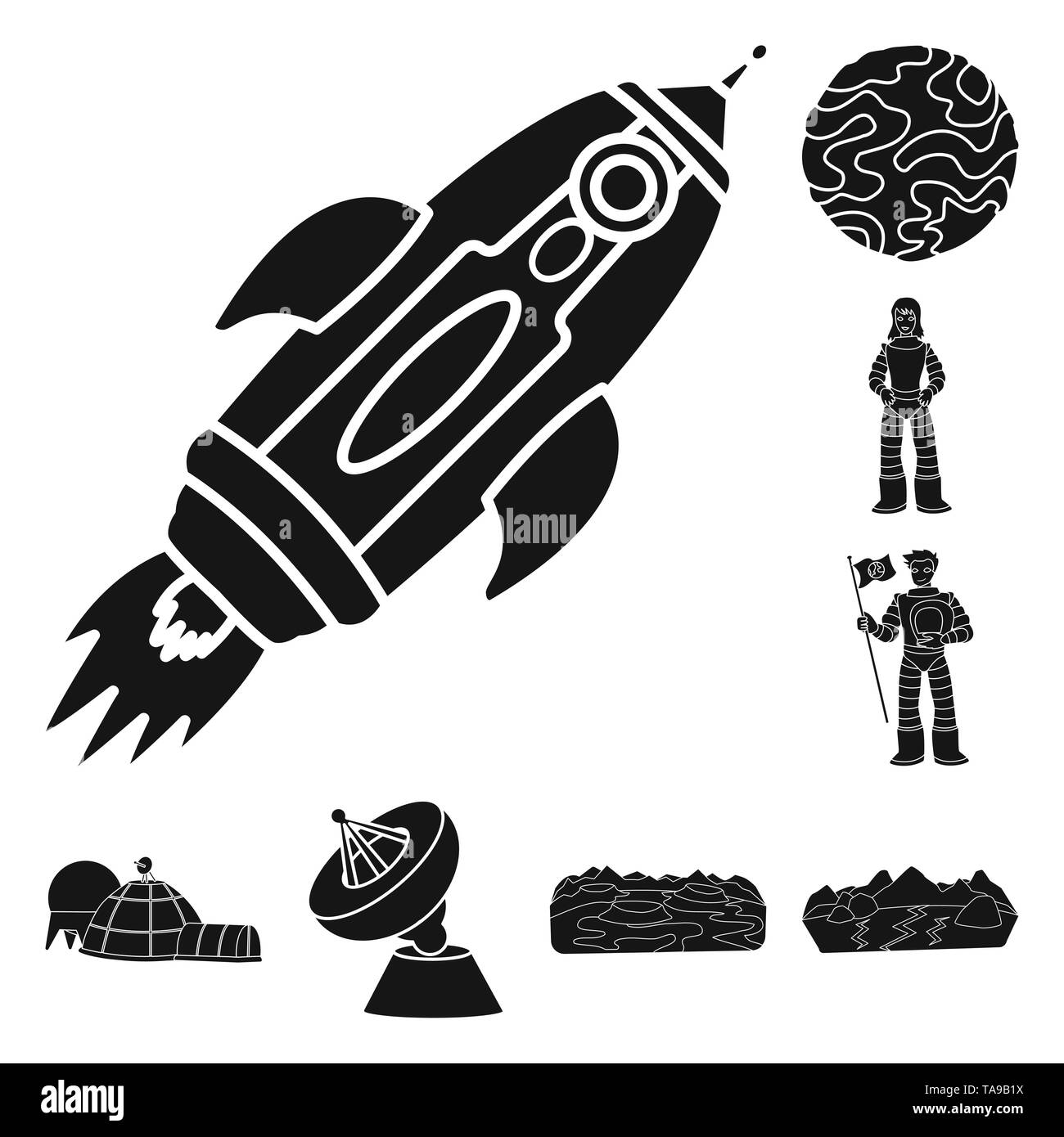 Isolated object of colonization and sky logo. Set of colonization and ...