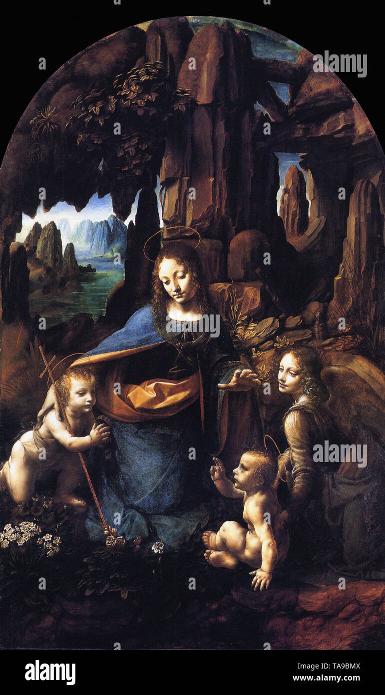 Leonardo Da Vinci - Virgin Rocks 1506 Stock Photo - Alamy