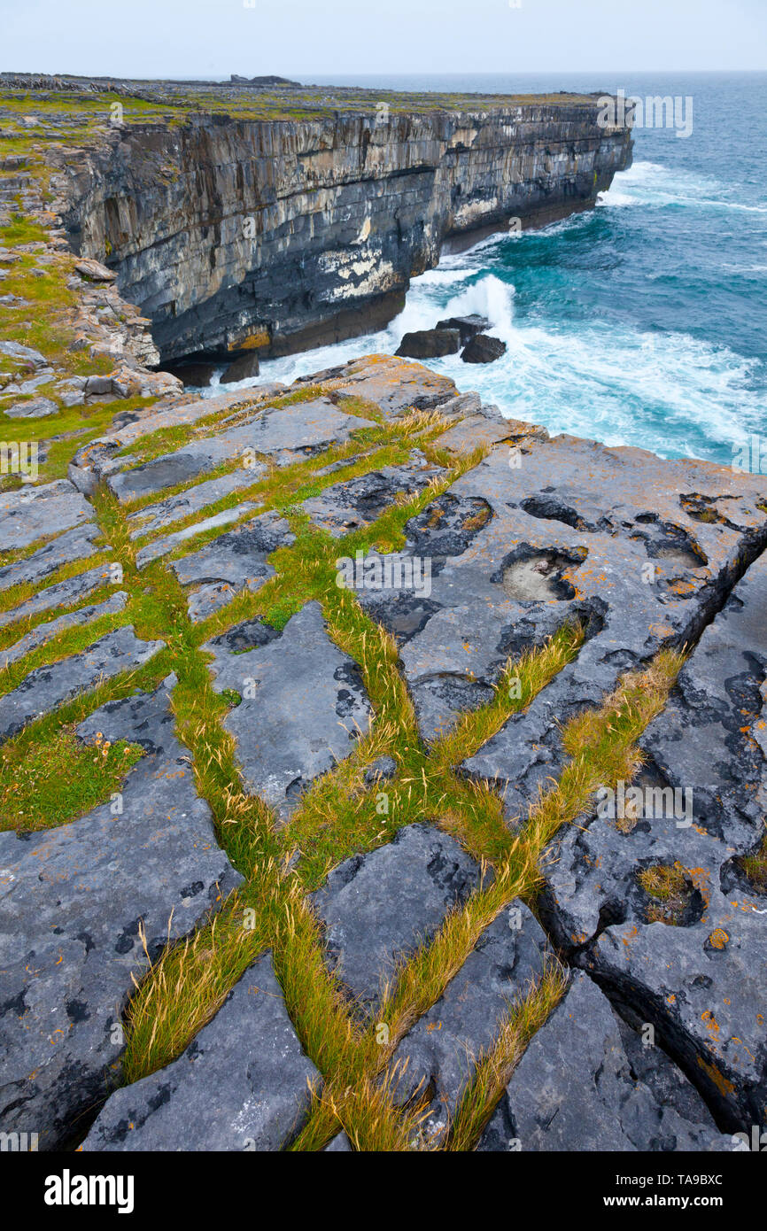 Dún Duchathair - Black Fort Cliffs. Inishmore Island, Aran Islands ...
