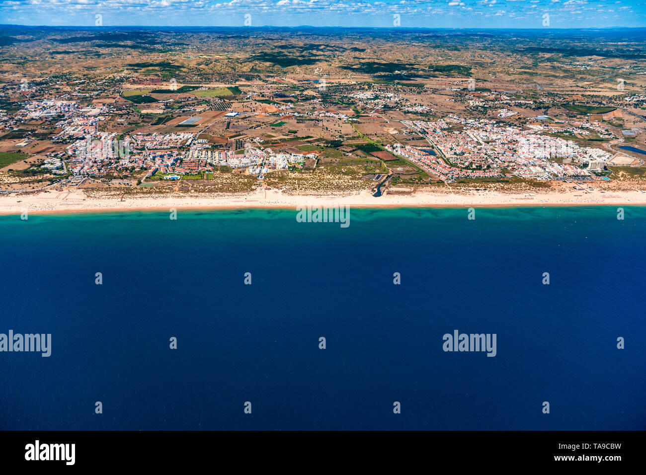 On the left Manta Rota beach. Manta Rota. On the right Altura beach ...