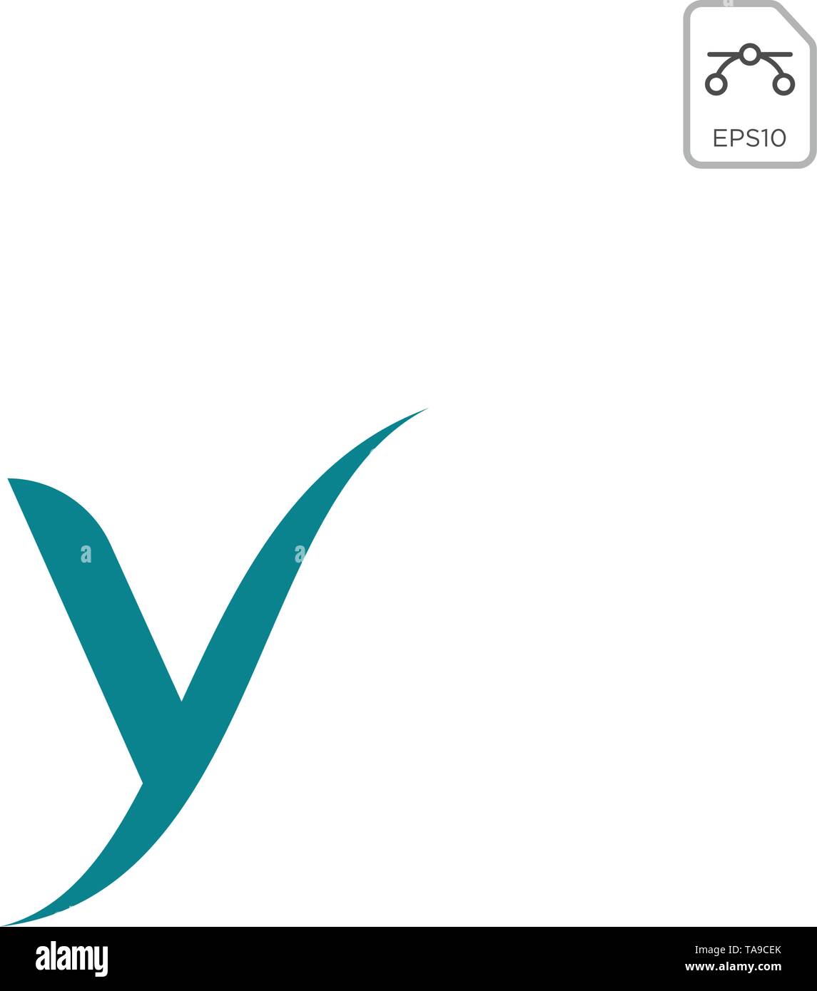letter y nature leaf logo design vector illustration element isolated ...