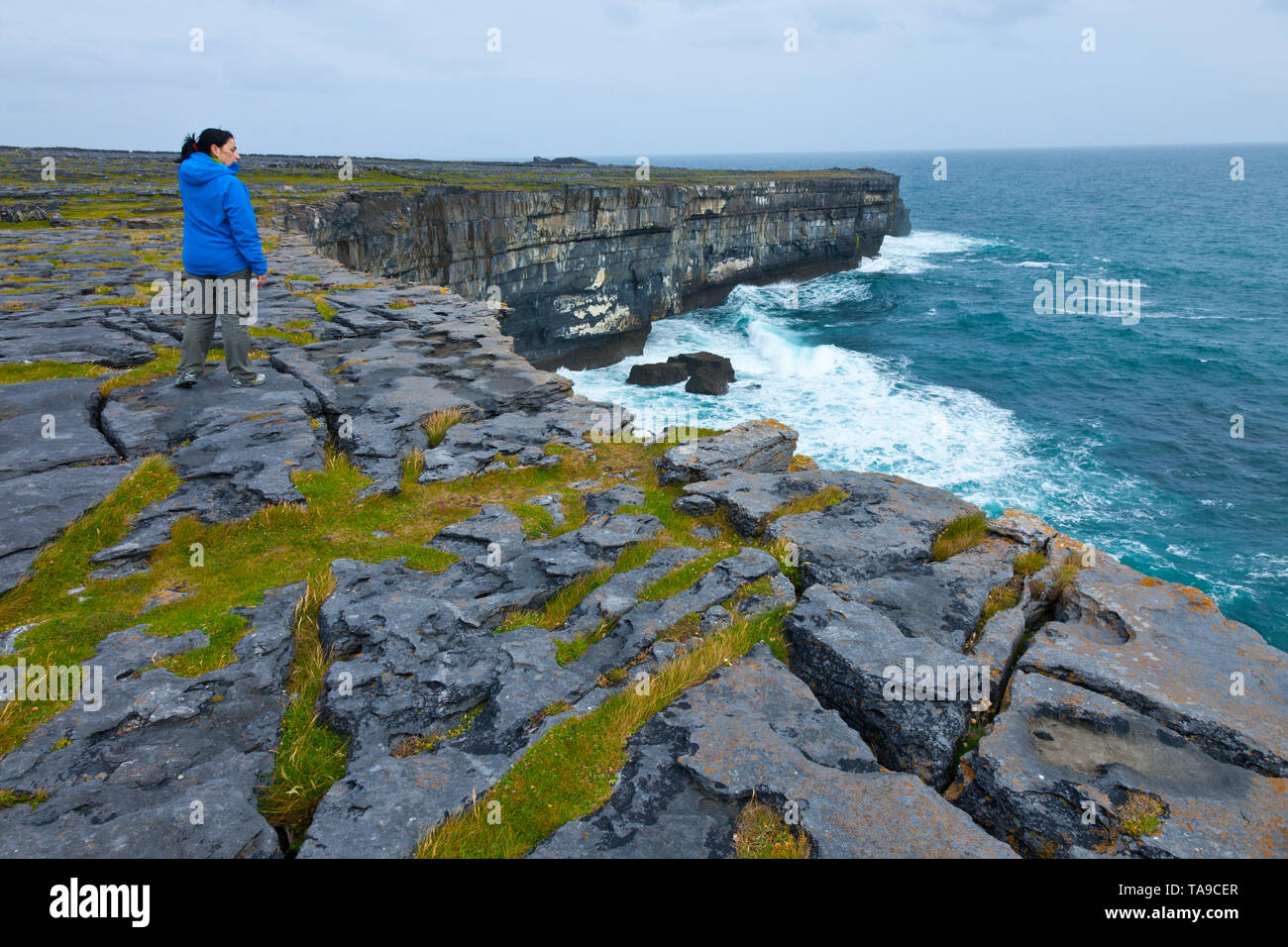Dún Duchathair - Black Fort Cliffs. Inishmore Island, Aran Islands ...