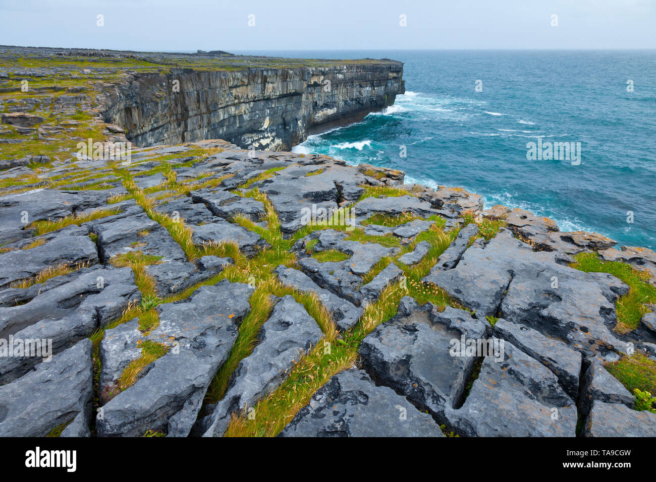 Dún Duchathair - Black Fort Cliffs. Inishmore Island, Aran Islands ...