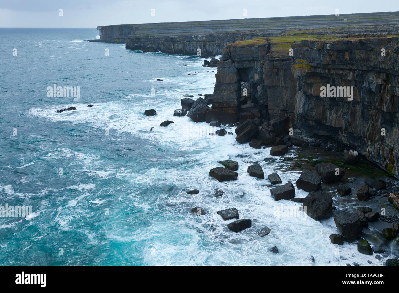 Dún Duchathair - Black Fort Cliffs. Inishmore Island, Aran Islands ...