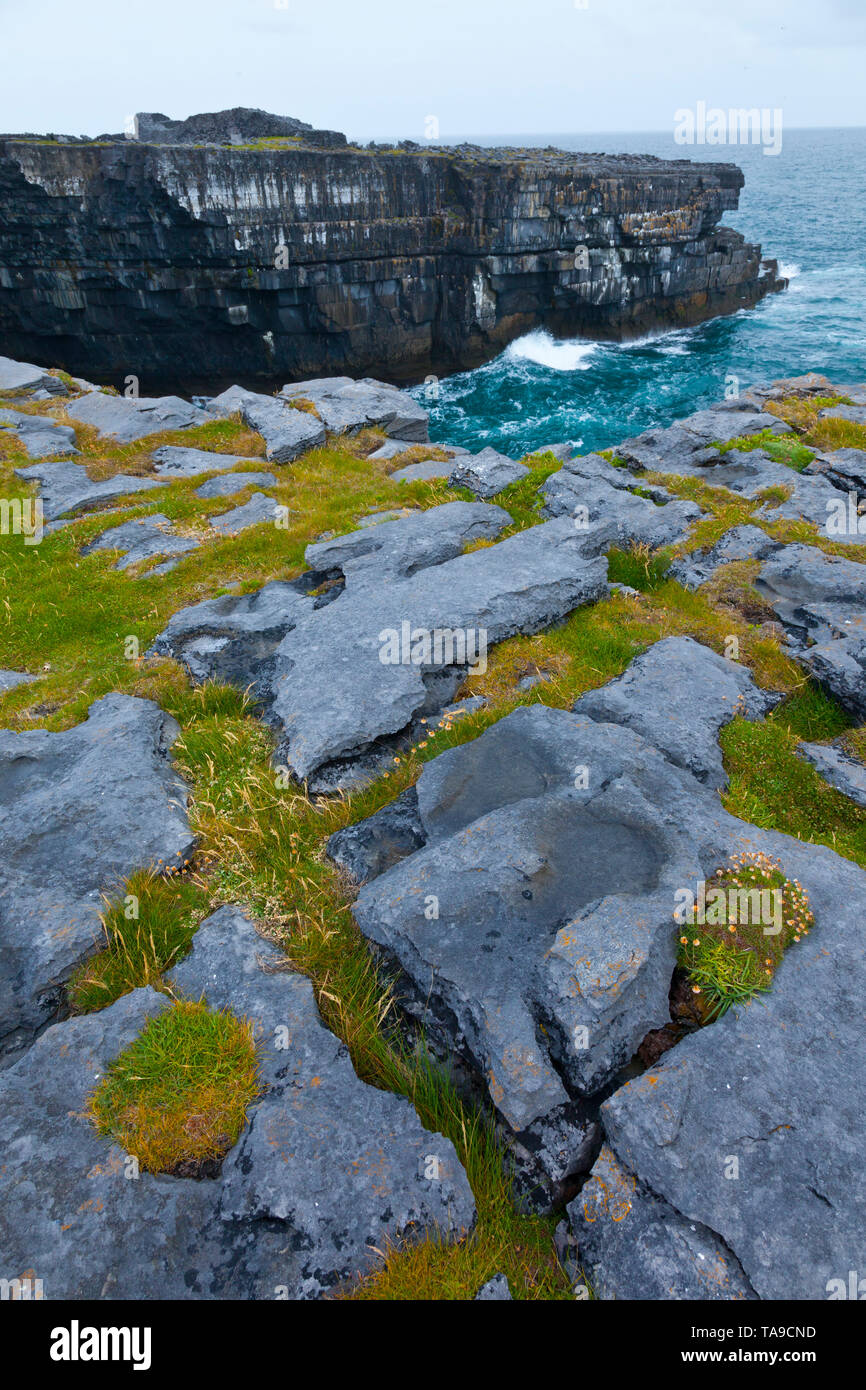 Dún Duchathair - Black Fort Cliffs. Inishmore Island, Aran Islands ...