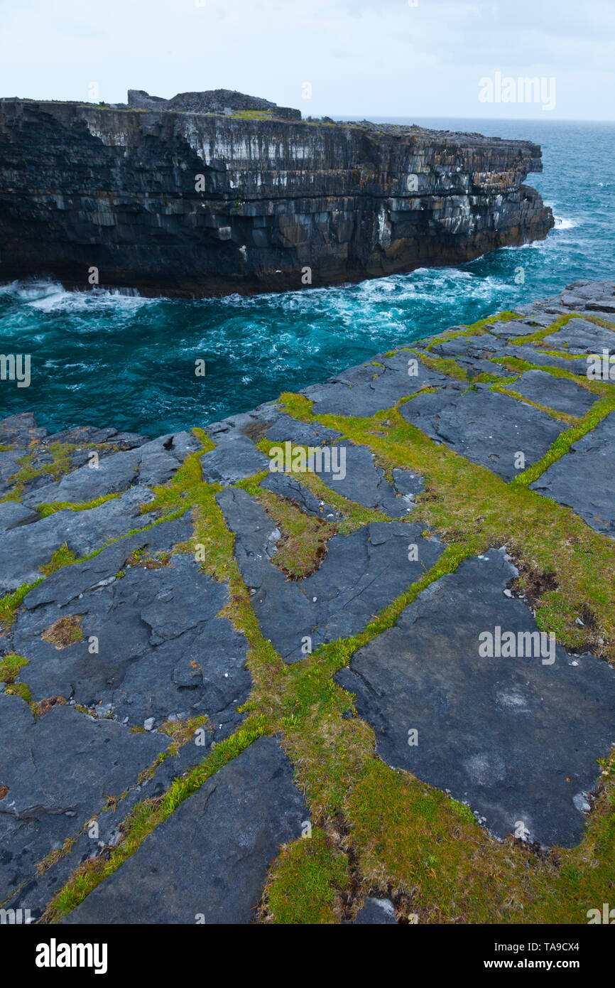Dún Duchathair - Black Fort Cliffs. Inishmore Island, Aran Islands ...