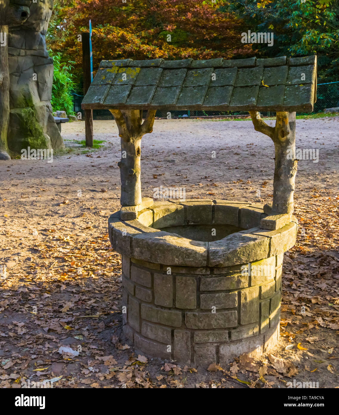 classical water well, medieval looking architecture, historical ...