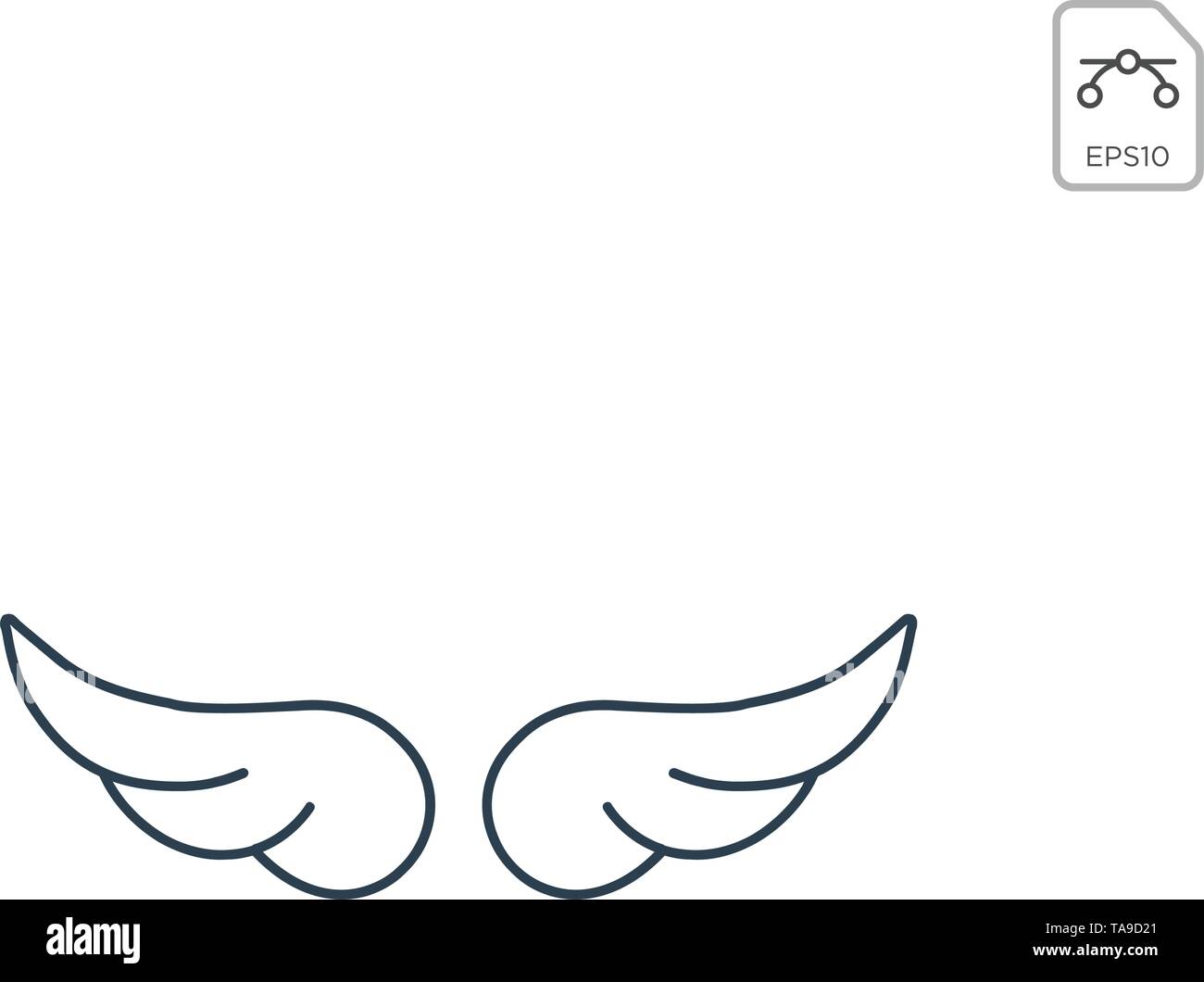 wings line logo or icon vector element isolated - vector Stock Vector ...