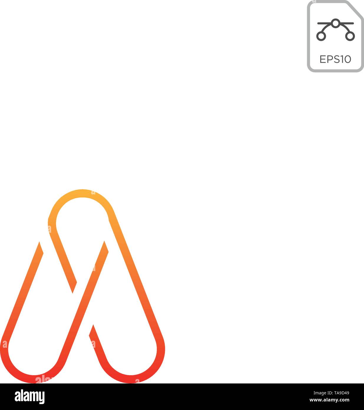 initial A logo design or icon vector element isolated Stock Vector ...