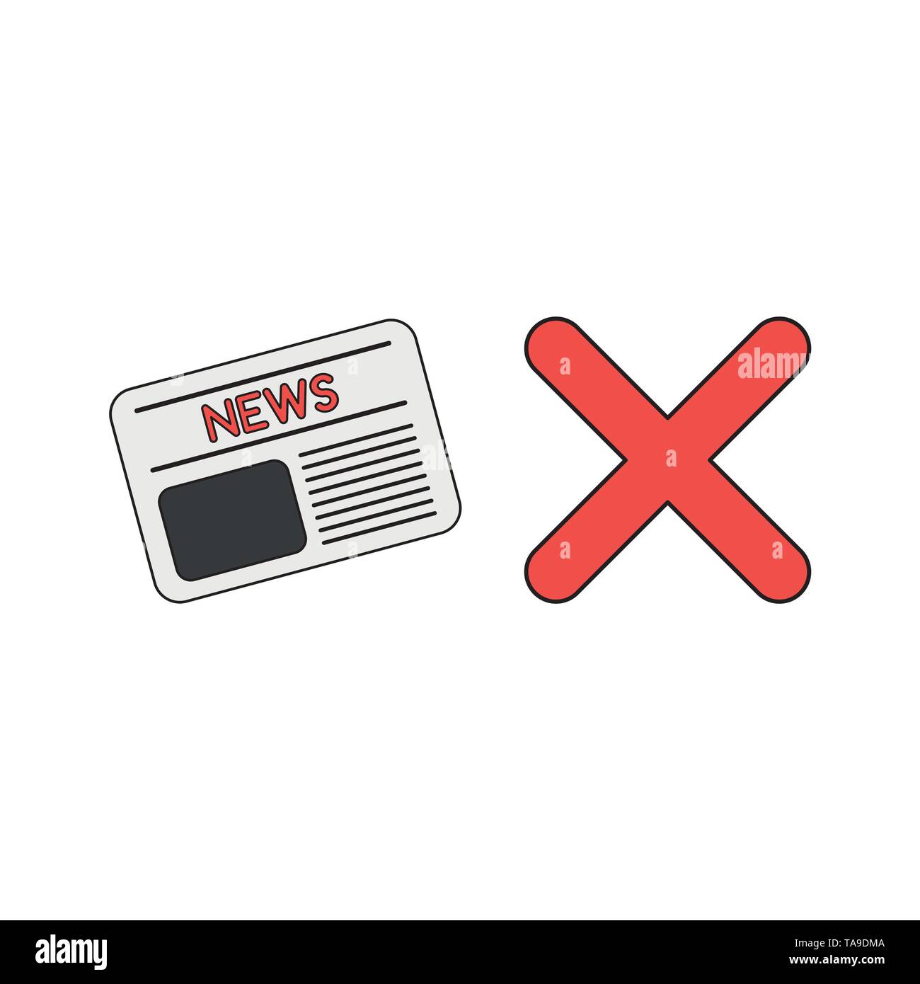 Vintage newspaper front page Cut Out Stock Images & Pictures - Alamy