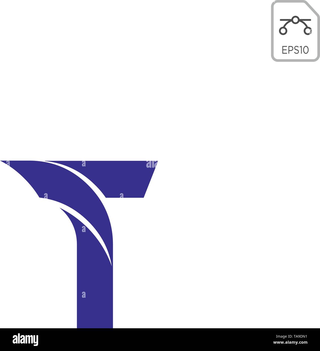 initial t logo design or icon vector element isolated Stock Vector ...