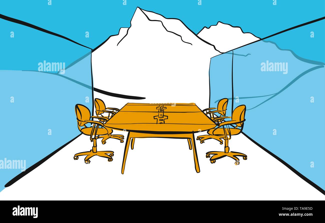 Conference in the nature. Hand drawn vector art for architecture and ...