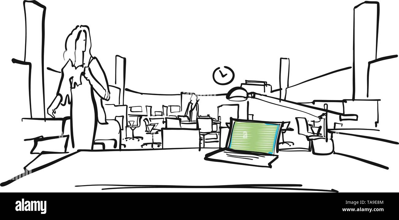 Office furniture drawing hi-res stock photography and images - Alamy