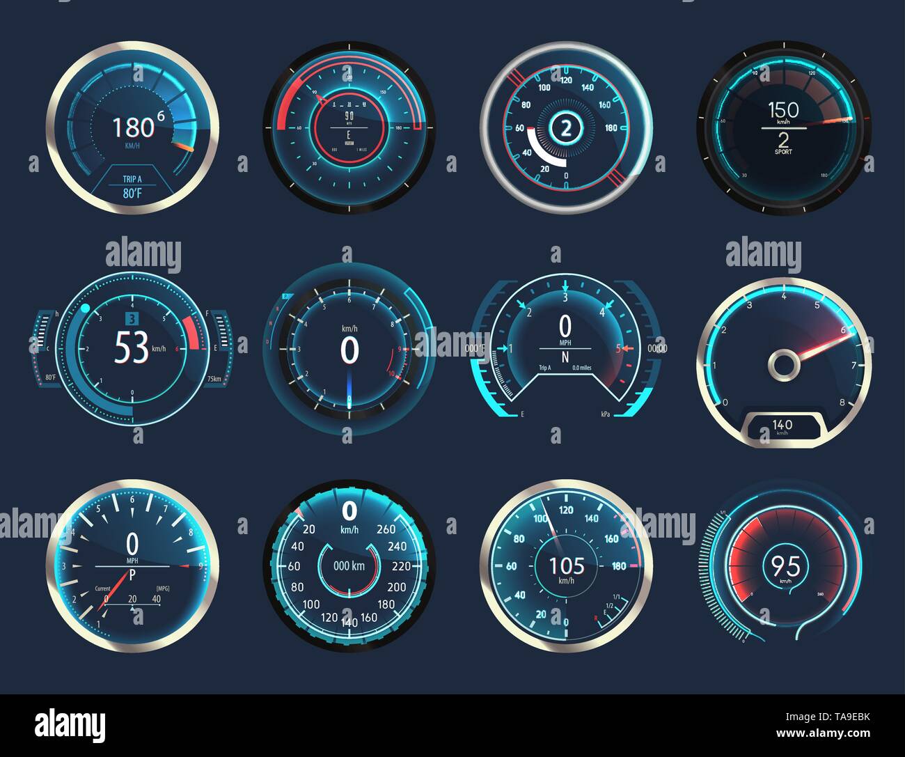 Moto meter Stock Vector Images - Alamy