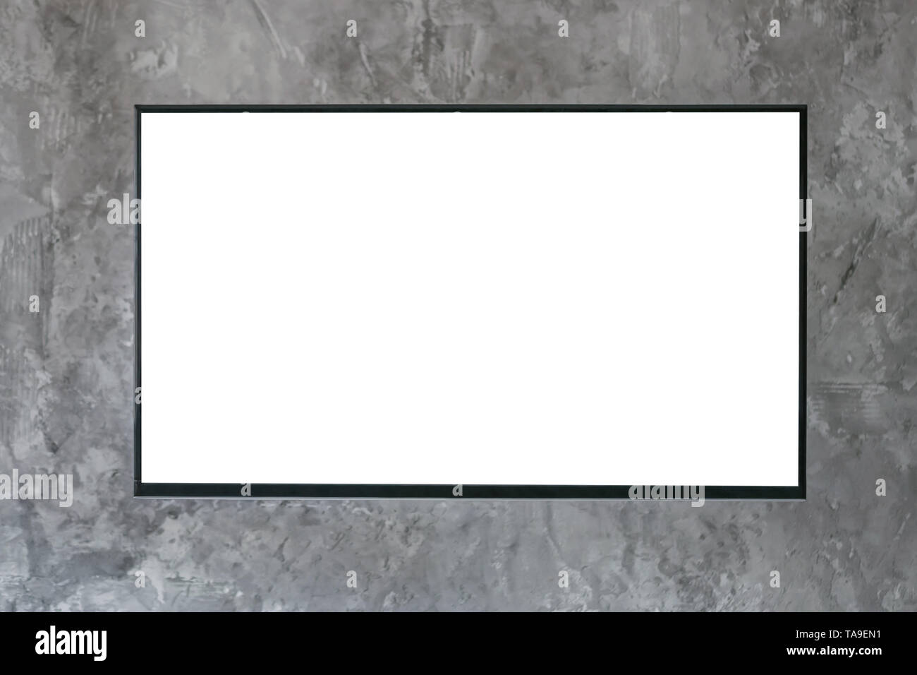 Flat smart led TV mockup Stock Photo - Alamy