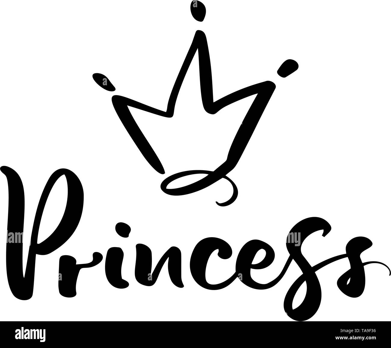Princess Word With Crown