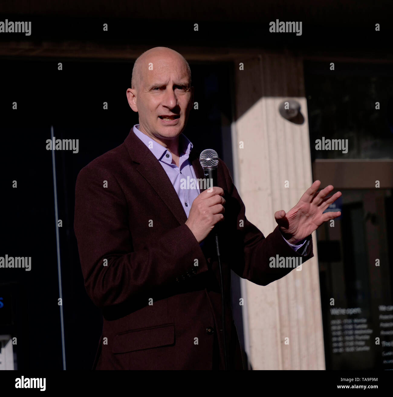 Exeter, UK. 22nd May, 2019. Labour Party rally in Bedford Street and ...
