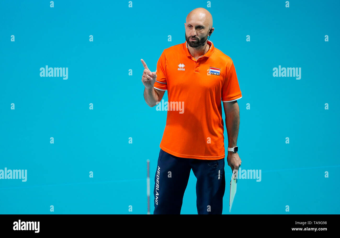 Belgrade, Serbia. 22nd May, 2019. The Netherlands' head coach Jamie ...