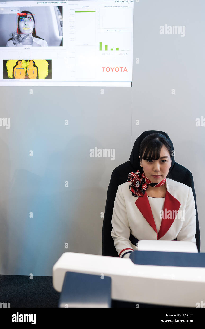 Wednesday. 23rd May, 2019. A model demonstrates Japanese automobile ...