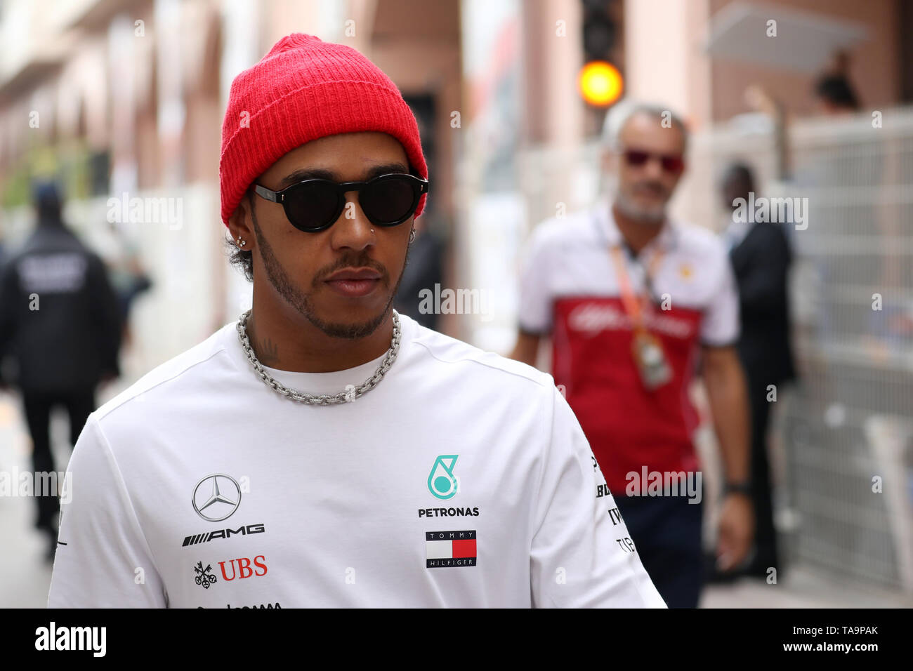Monte Carlo, Monaco. 23th May, 2019. Lewis Hamilton of Mercedes AMG ...