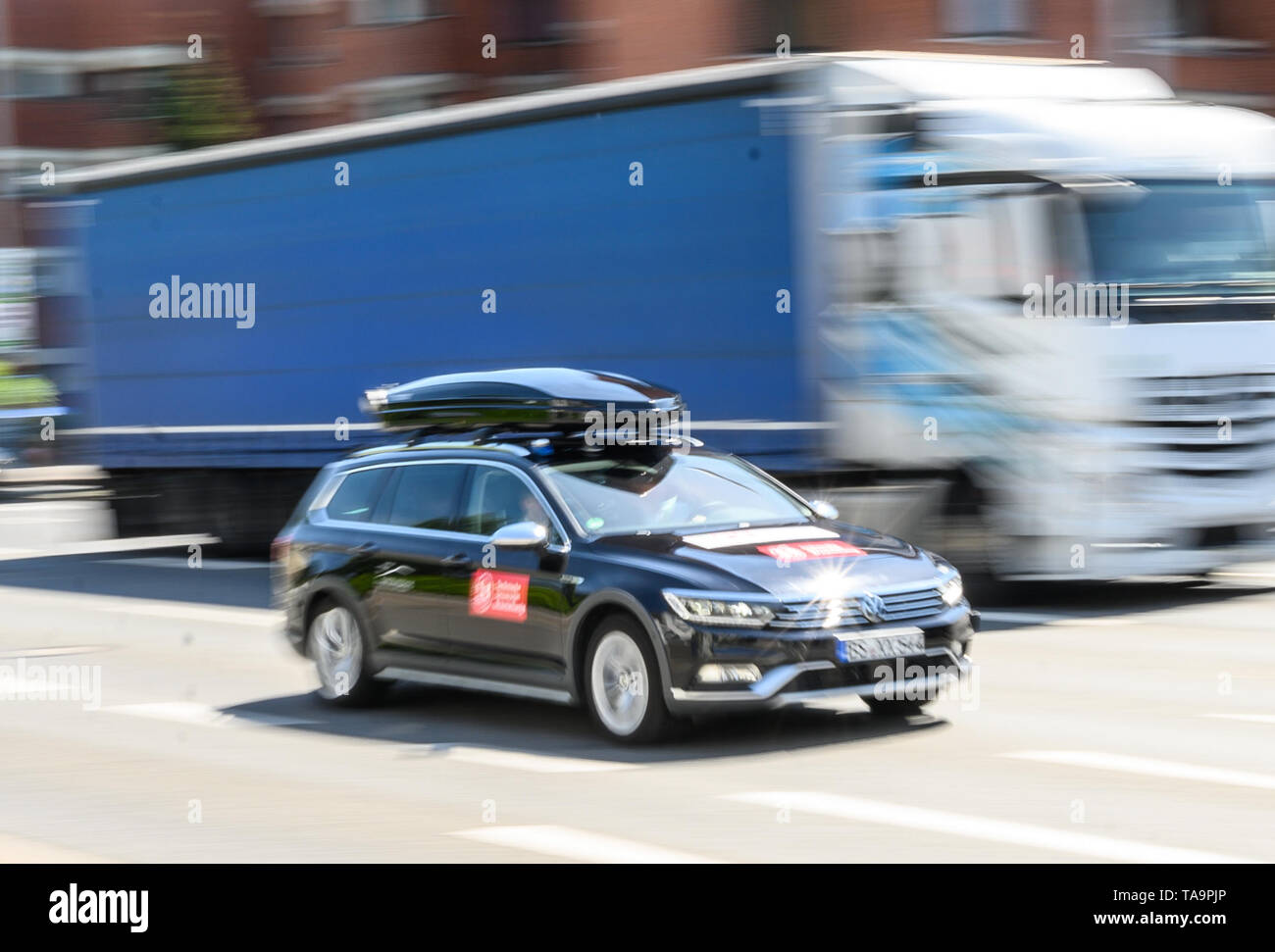 Brunswick, Germany. 23rd May, 2019. An automated driving car of a ...