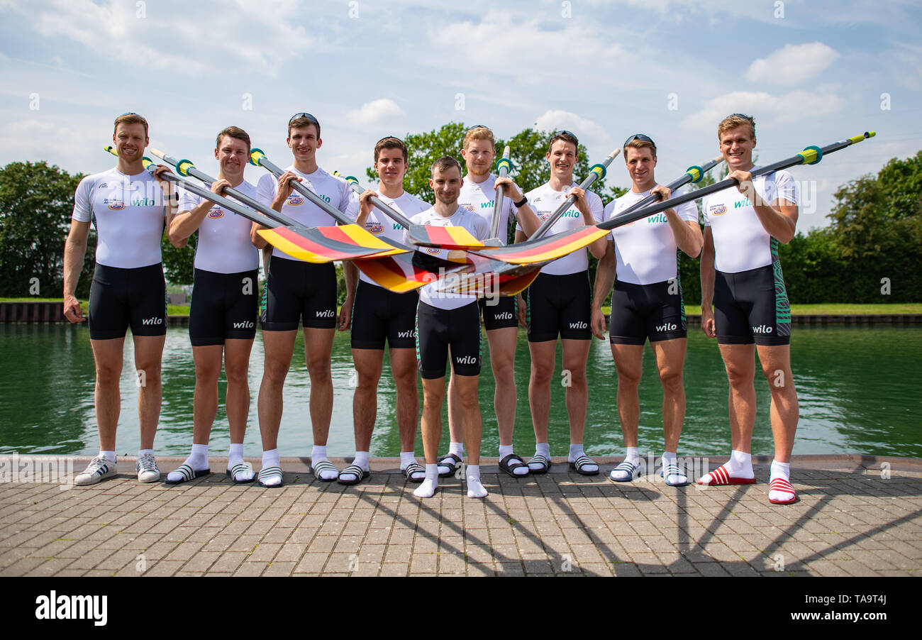 Dortmund, Germany. 23rd May, 2019. The rowers Johannes Weißfeld (1 ...