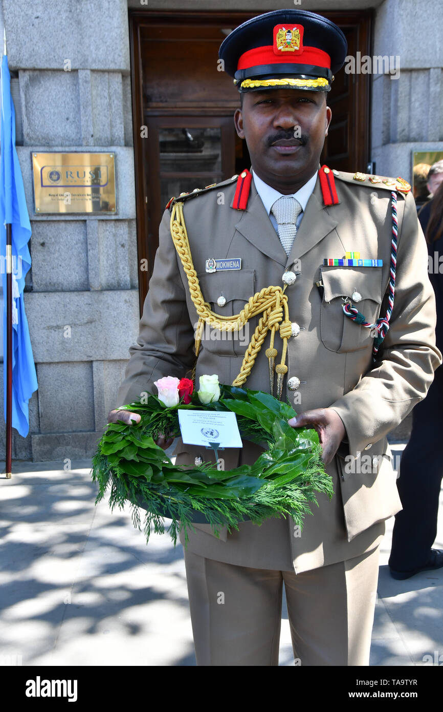 London, UK. 23rd May 2019. Nations of Peacekeepers representative ...