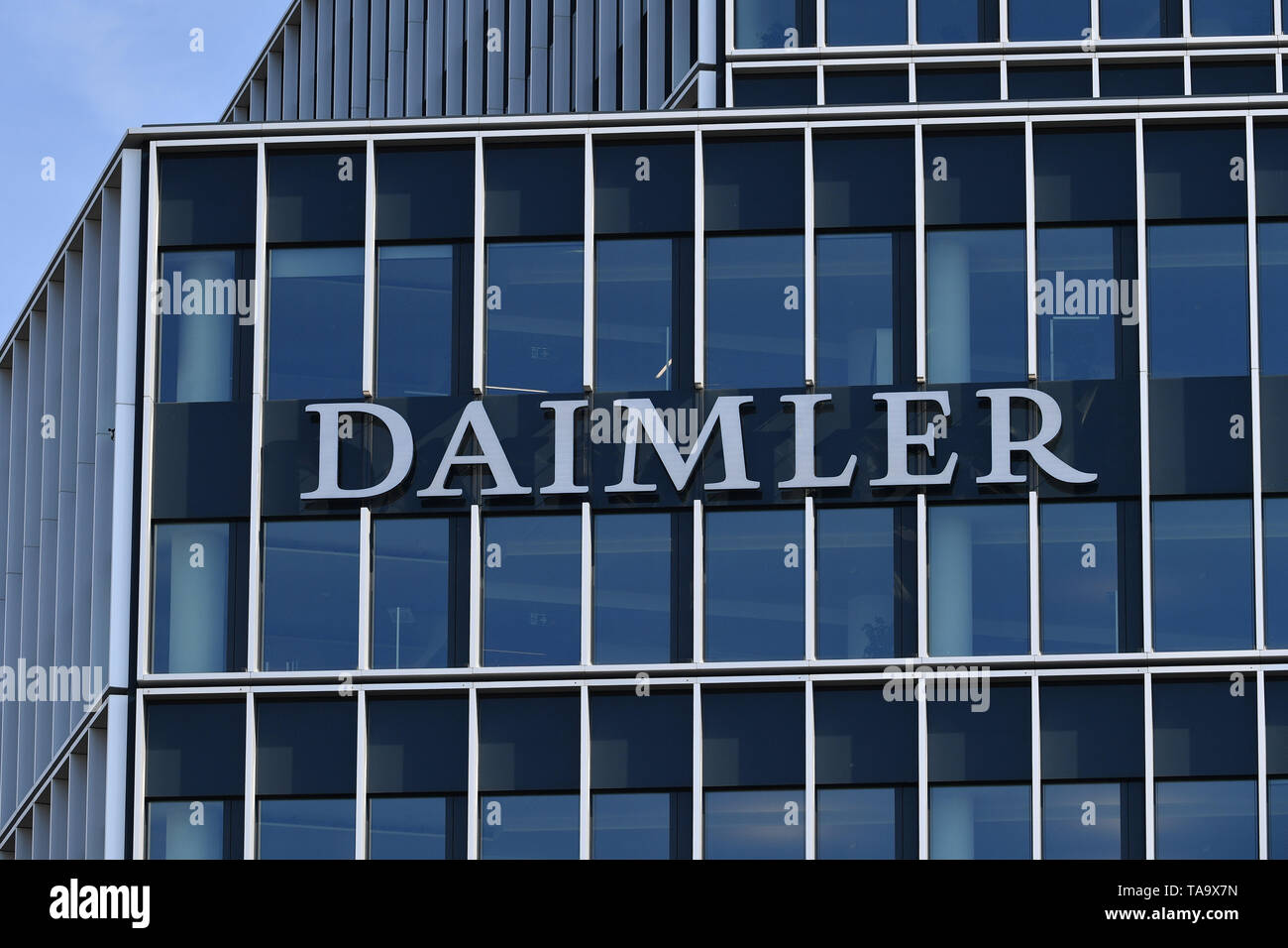Stuttgart, Deutschland. 23rd May, 2019. Logo, lettering, Daimler ...