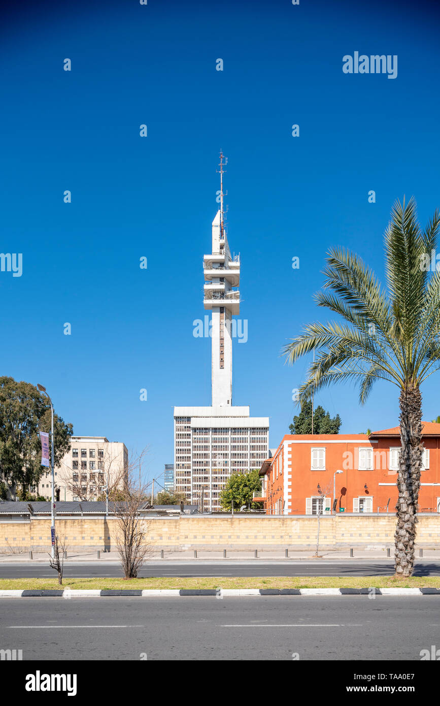 Israel, Tel Aviv-Yafo - 23 February 2019: Marganit tower in Hakirya ...