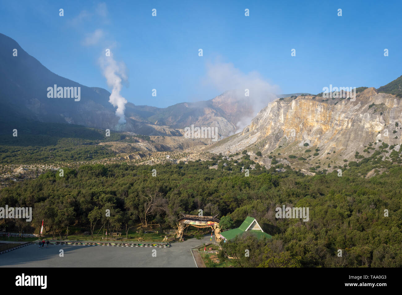 Garut, Indonesia - August 12, 2018 : Scenic landscape of mount ...